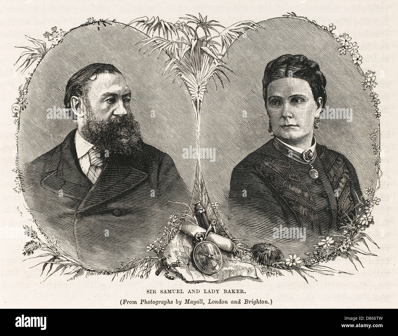 Samuel and Florence Baker Stock Photo - Alamy
