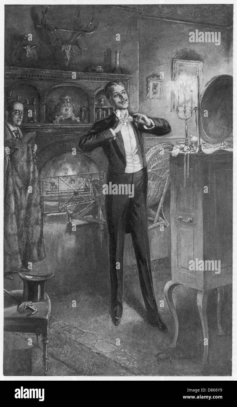 Manservant and young master Stock Photo - Alamy