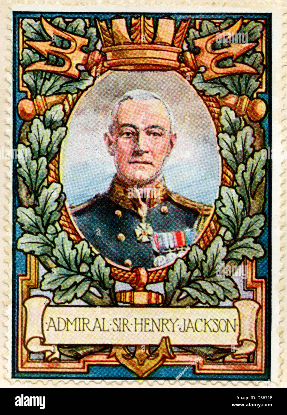 Admiral Sir Henry Jackson / Stamp Stock Photo - Alamy