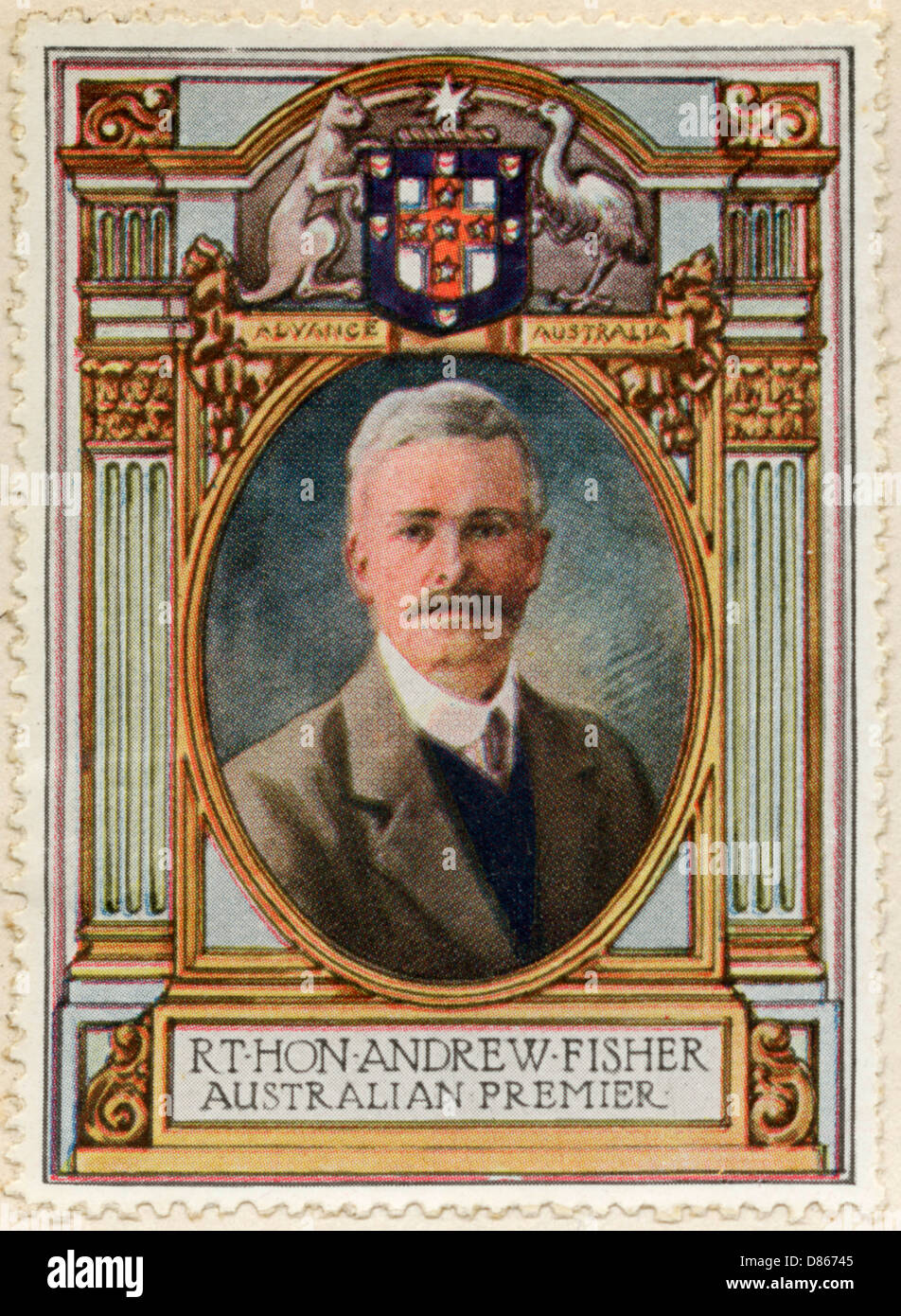 Fisher, Australian Premier / Stamp Stock Photo - Alamy