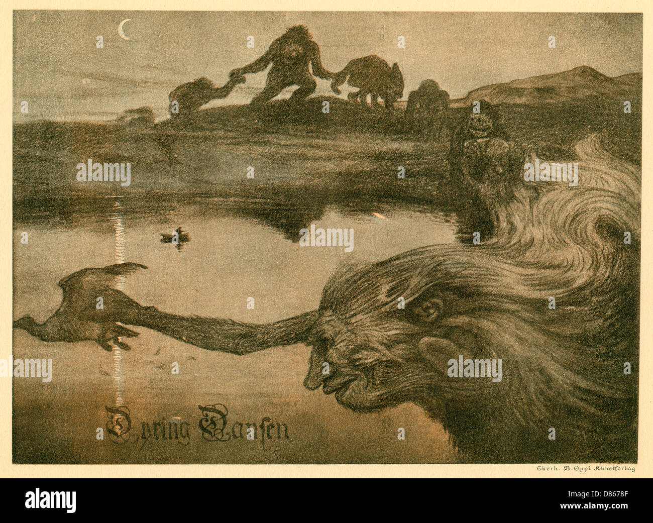 Norwegian trolls in spring dance Stock Photo - Alamy