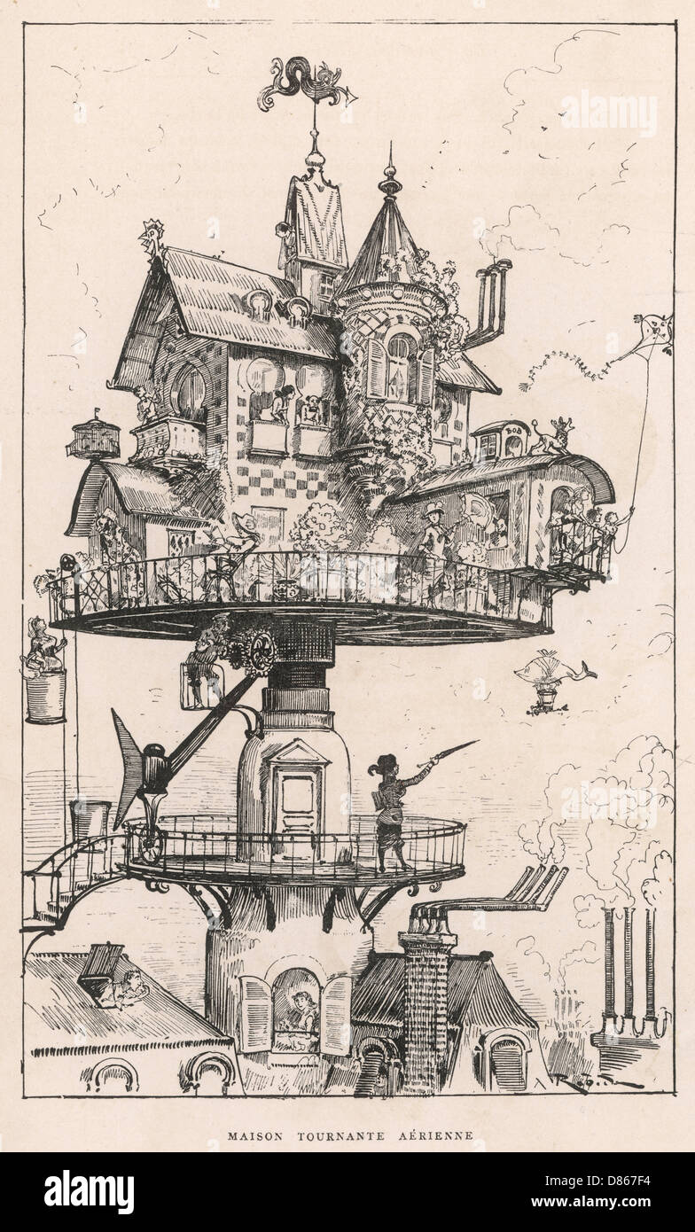 Robida's rotating house Stock Photo - Alamy