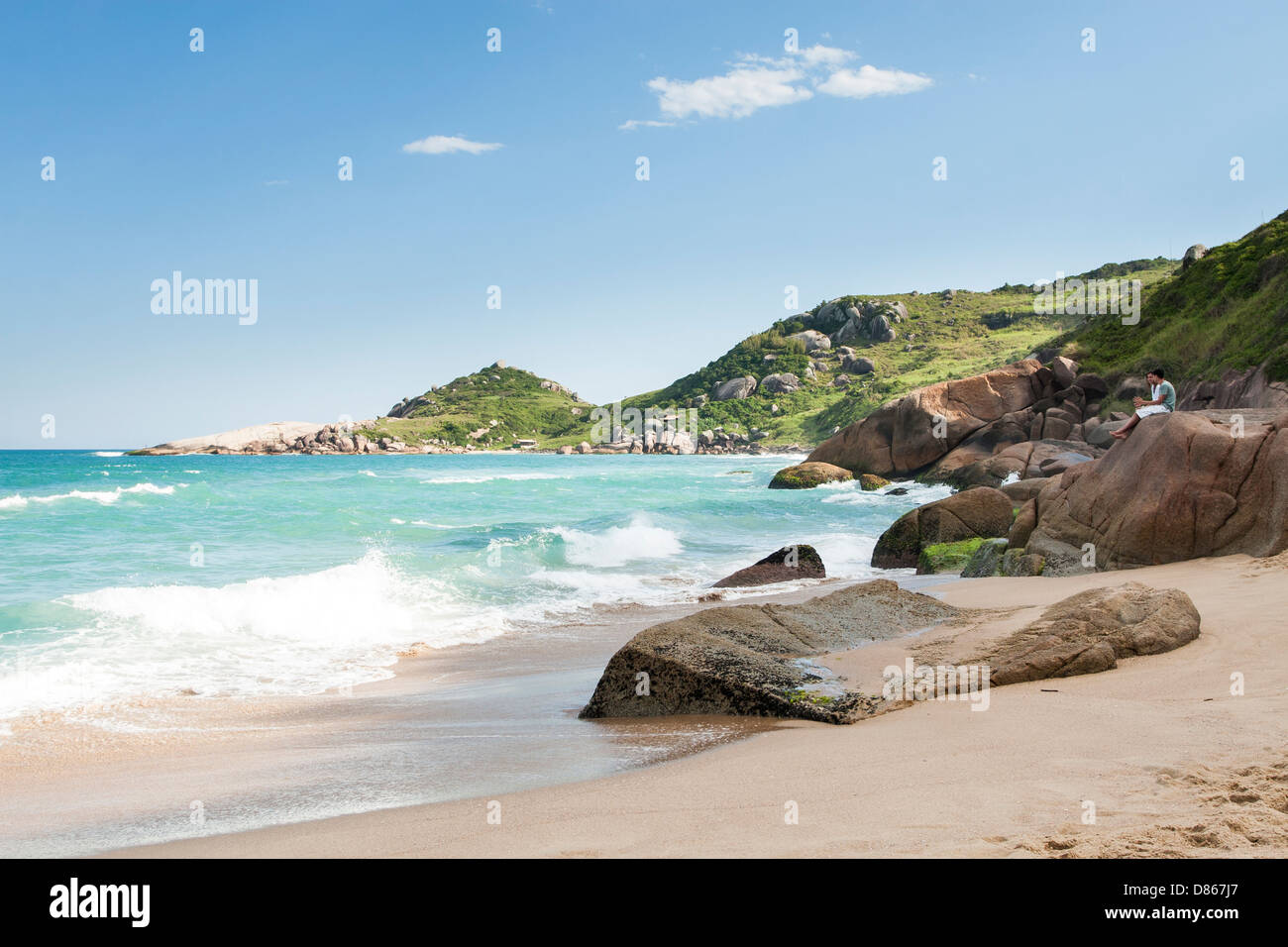 South side of Praia Mole (Mole Beach Stock Photo - Alamy