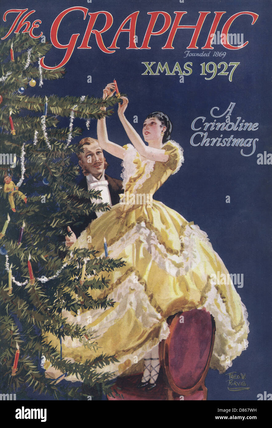 The Graphic Christmas Number front cover, 1927 Stock Photo - Alamy