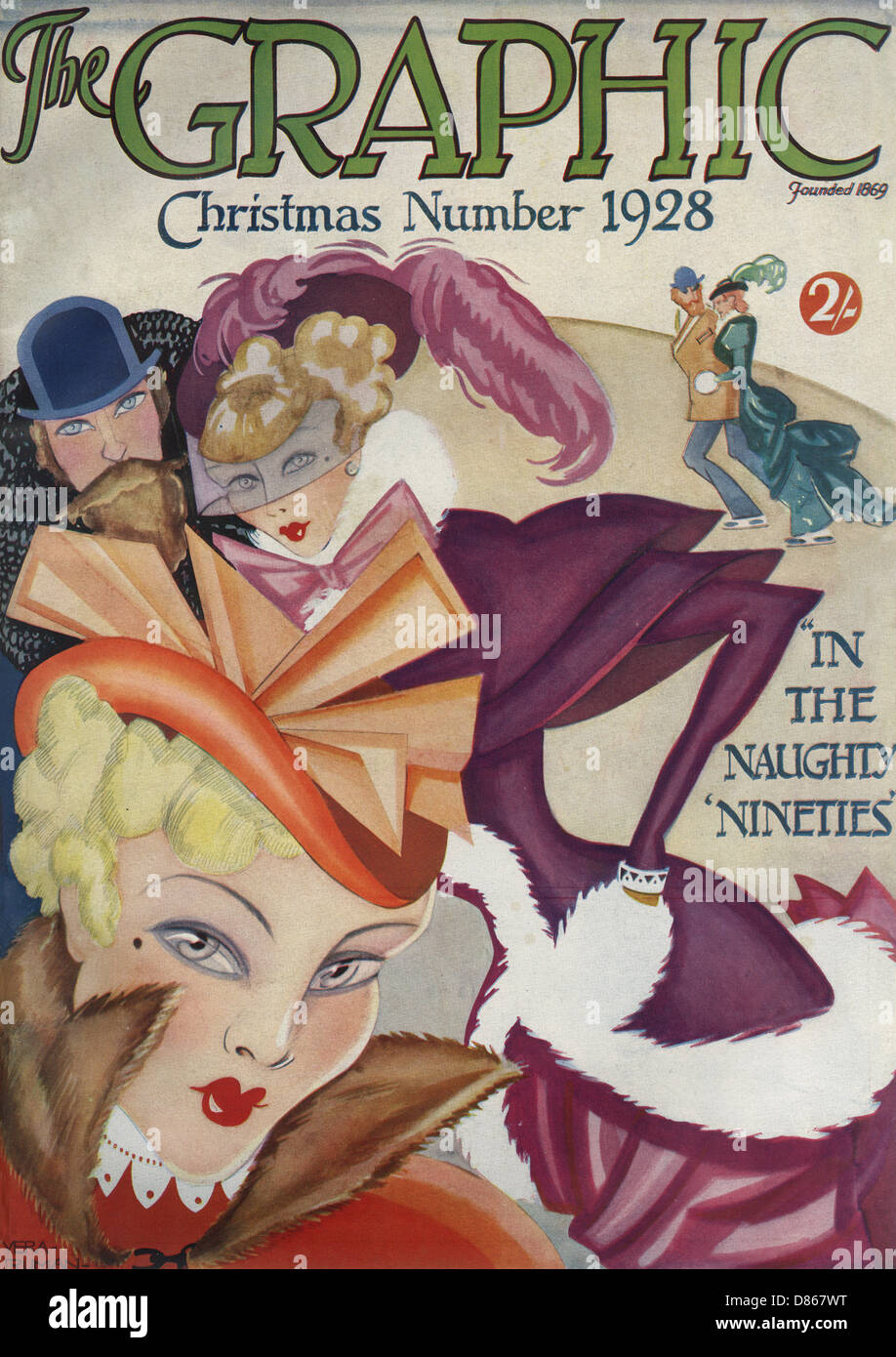 The Graphic Christmas Number front cover, 1928 Stock Photo - Alamy