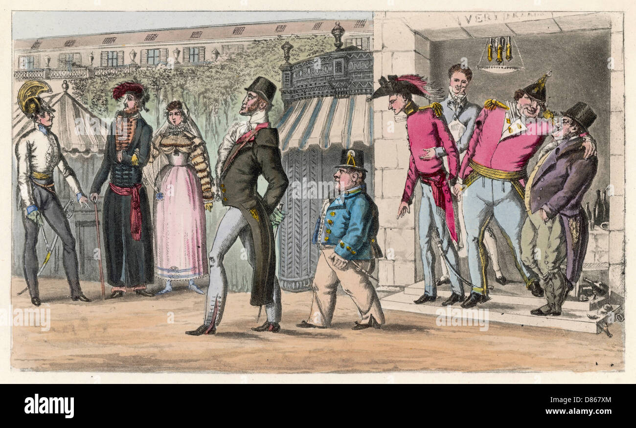 British visitors at Palais Royal, Paris Stock Photo - Alamy