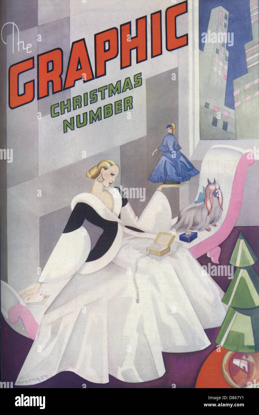 The Graphic Christmas Number front cover 1931 Stock Photo - Alamy