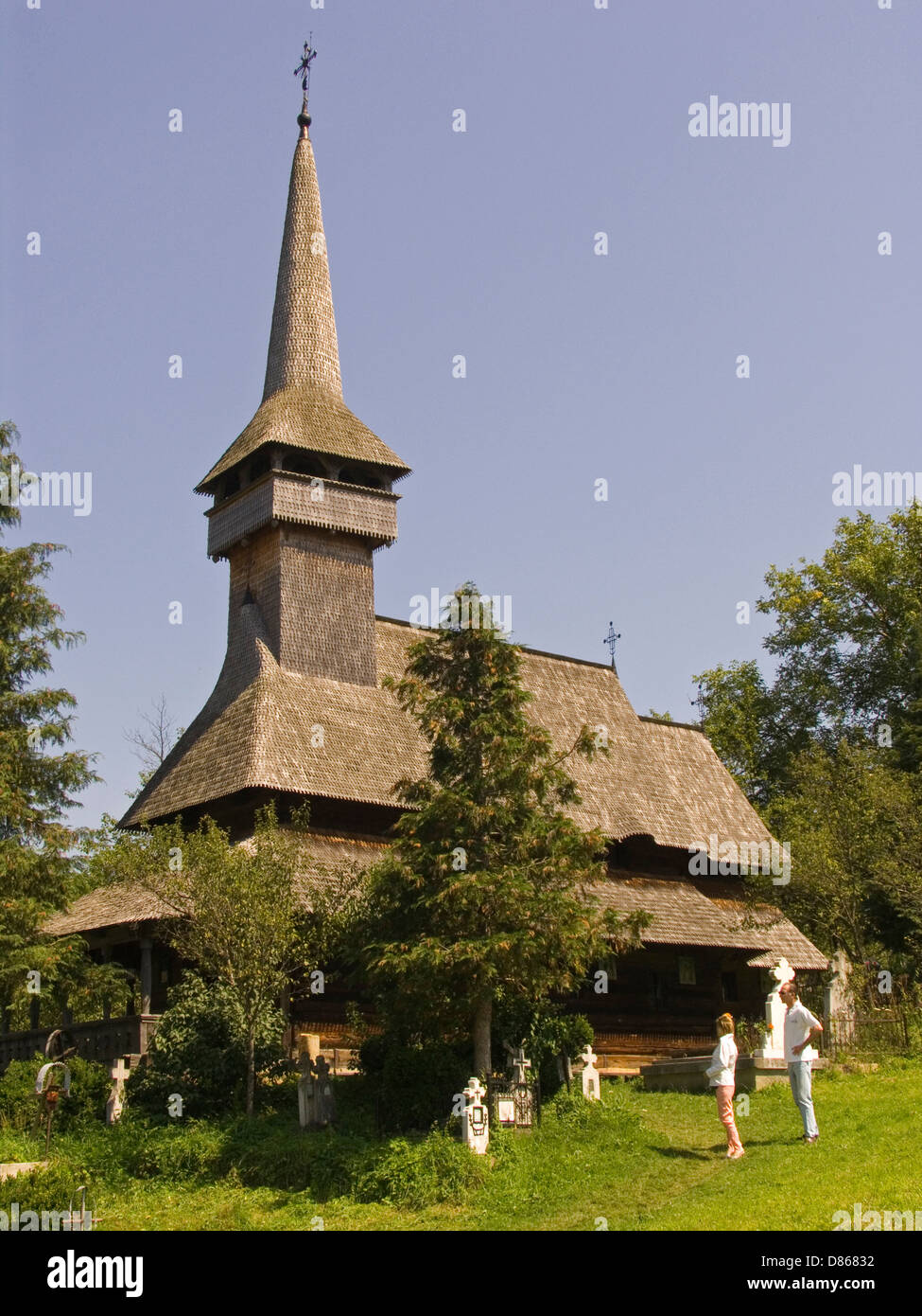 europe, romania, maramures, church of poienile izei in botiza area ...