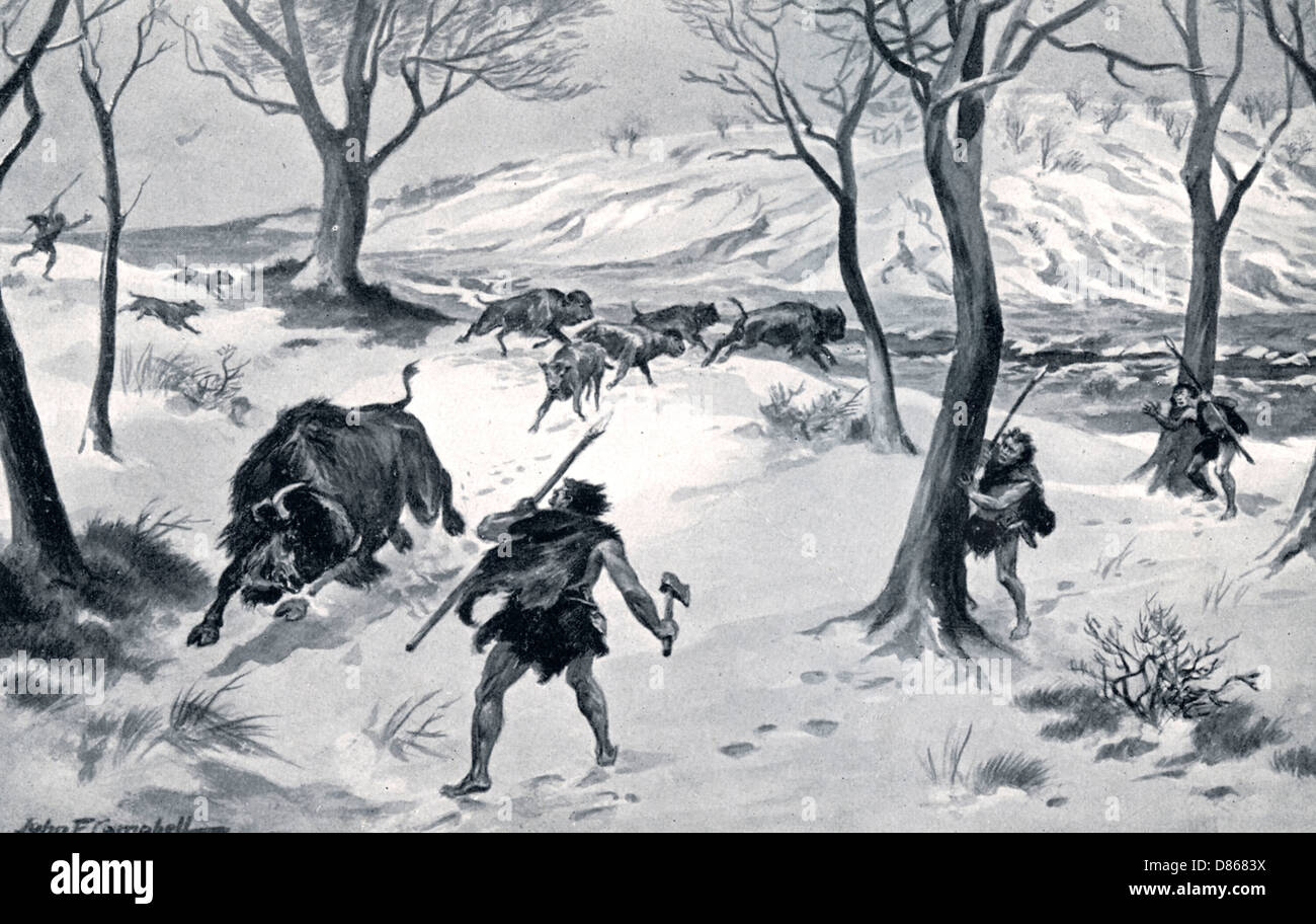 Stone Age Hunting Stock Photos & Stone Age Hunting Stock Images - Alamy