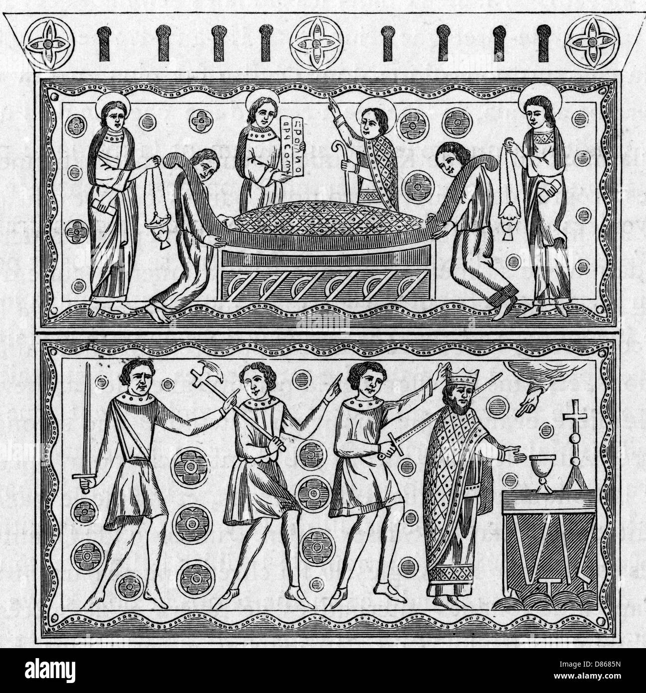 Ethelbert of East Anglia beheaded Stock Photo - Alamy