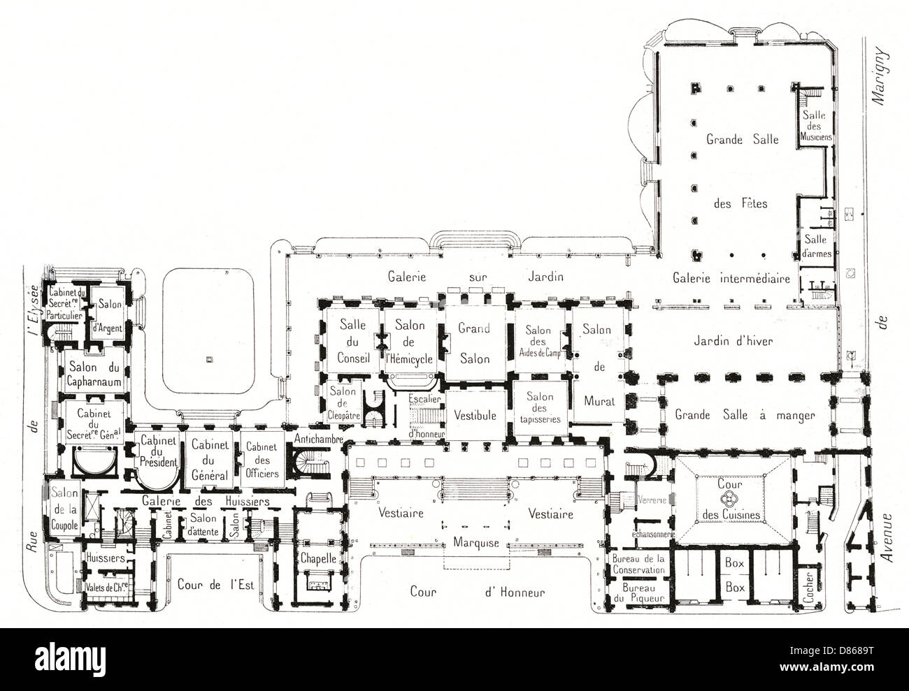 Elysee Palace Map Stock Photo - Alamy