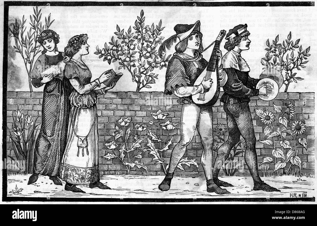 Medieval musicians music musical instruments hi-res stock photography ...