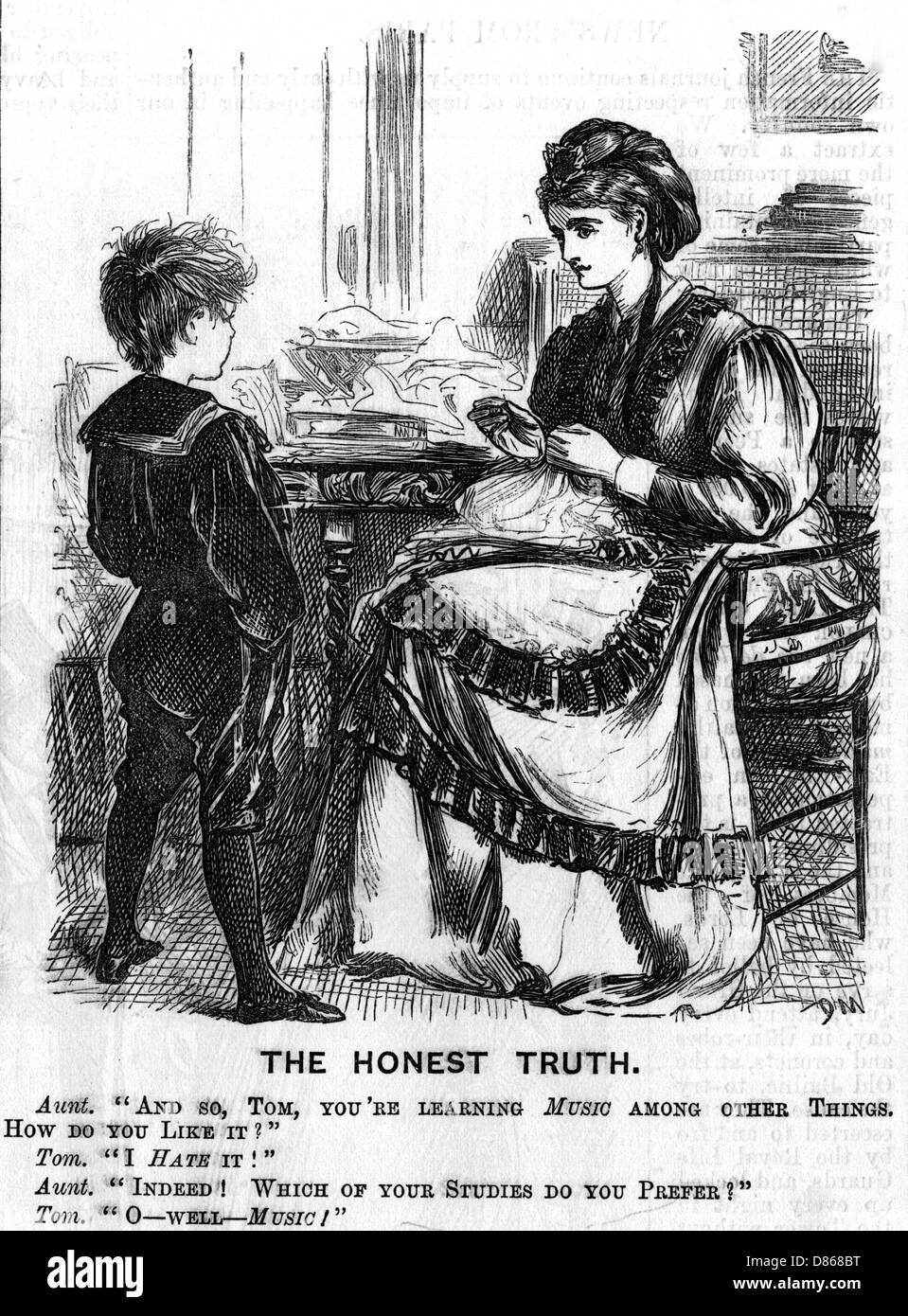 Cartoon, The Honest Truth Stock Photo - Alamy