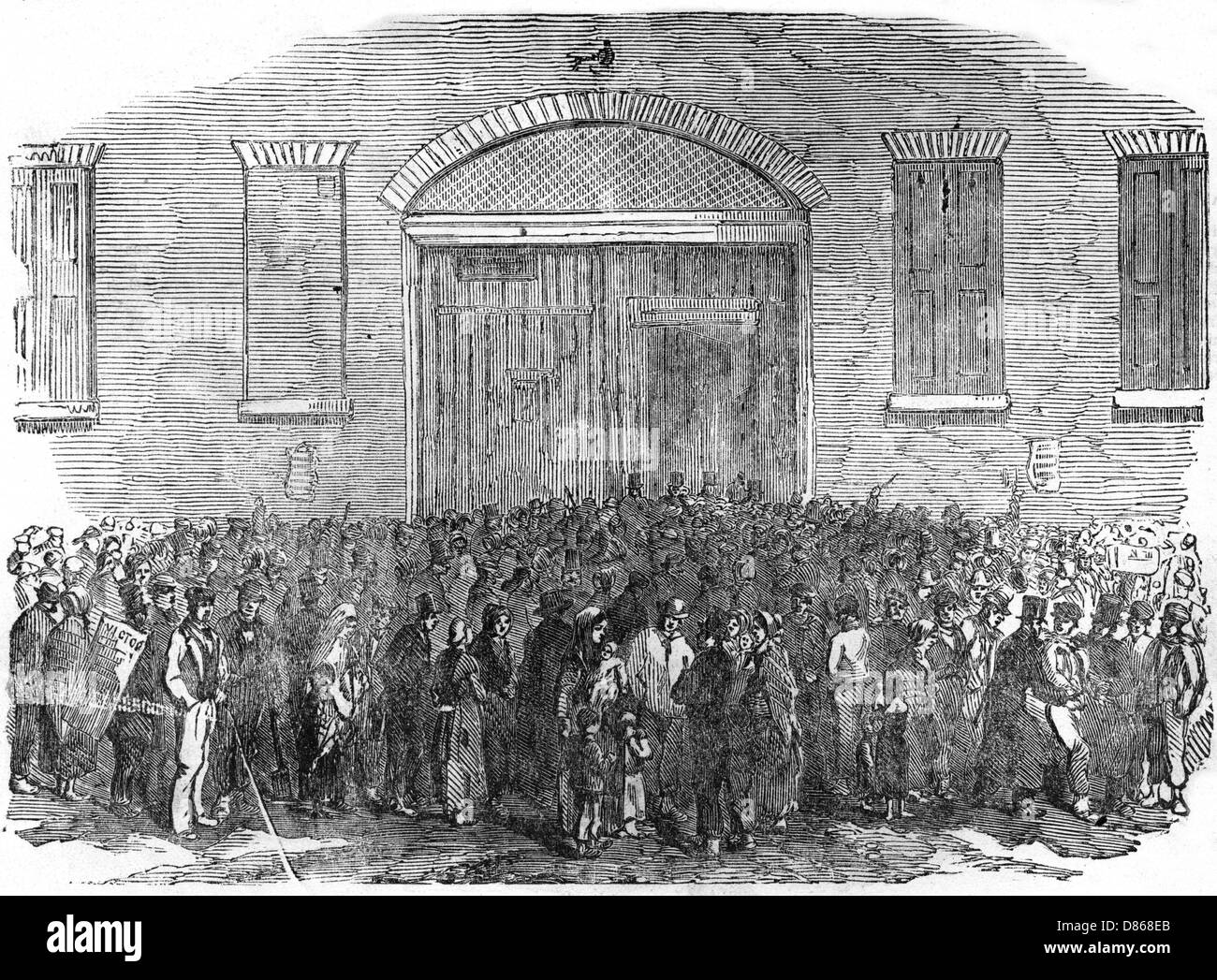 Exterior of Whitechapel Workhouse 1855 Stock Photo - Alamy