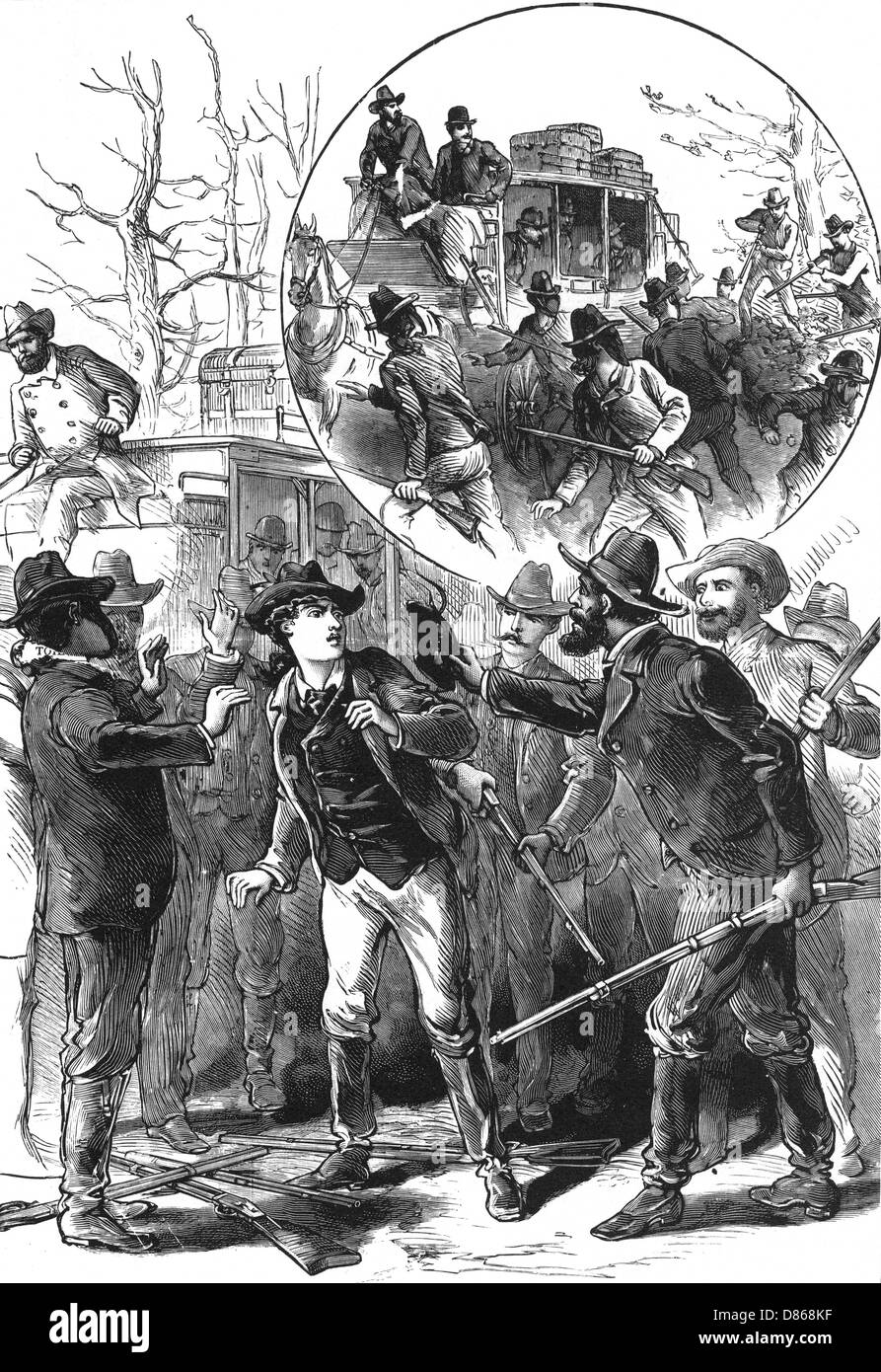 Stagecoach Robbery Clipart