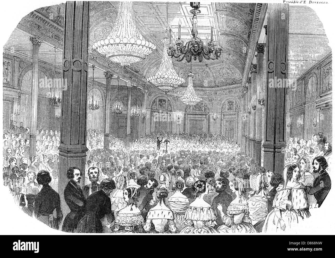 Concert performance, Paris 1843 Stock Photo - Alamy