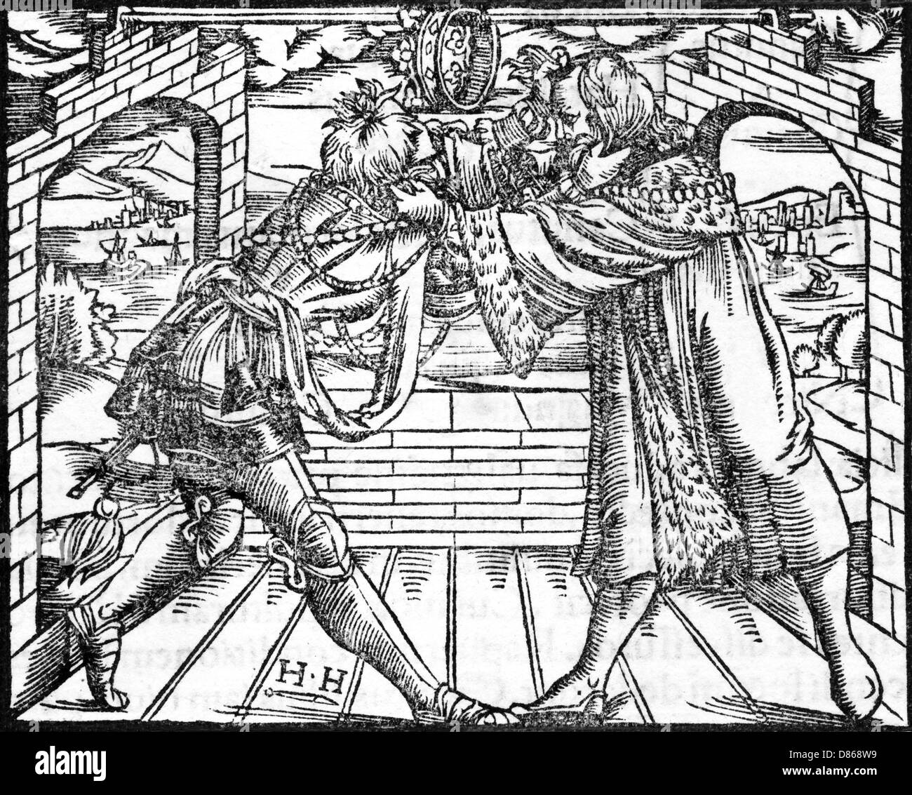 Men fighting for power Stock Photo - Alamy