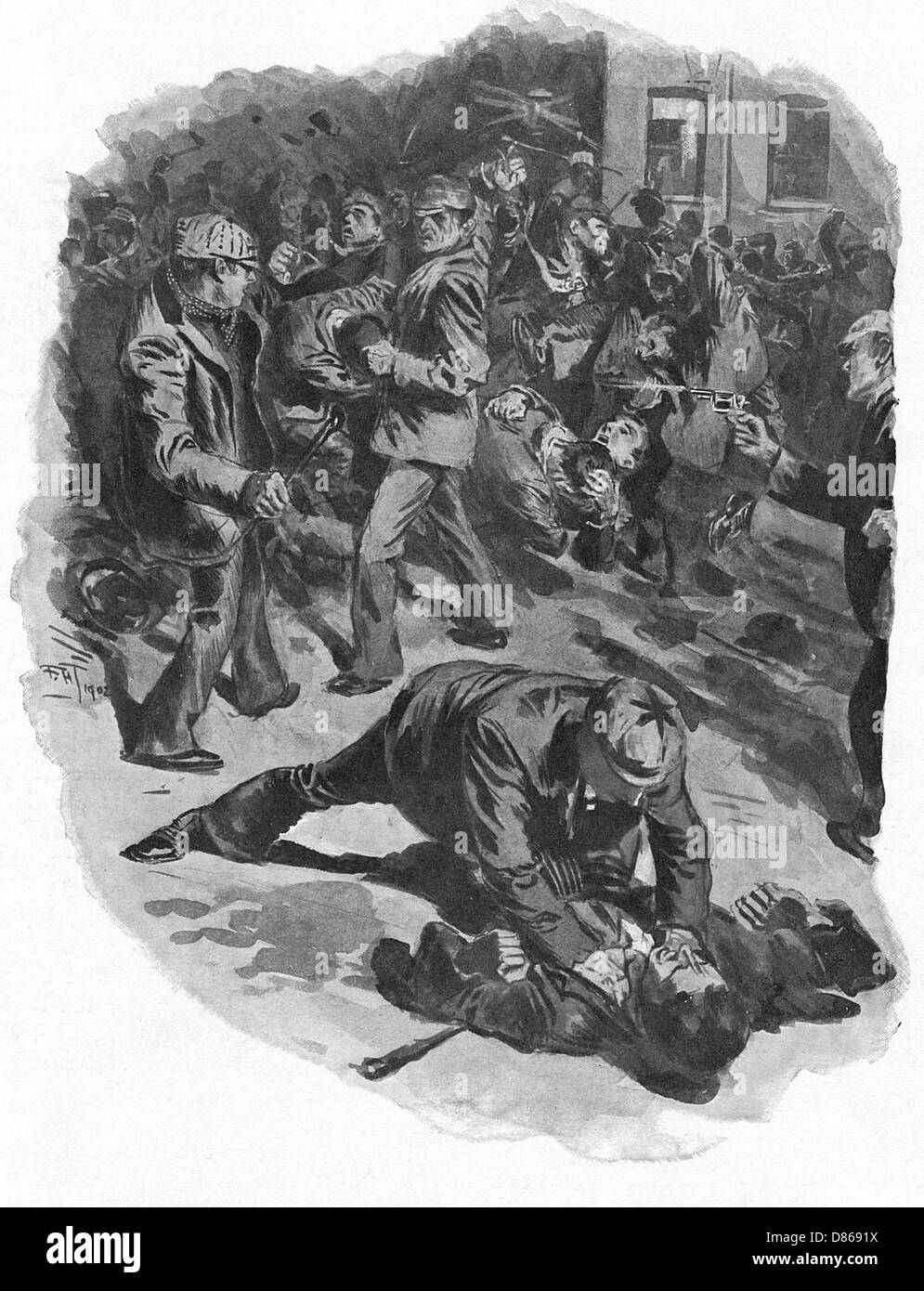 Street violence gang Black and White Stock Photos & Images - Alamy