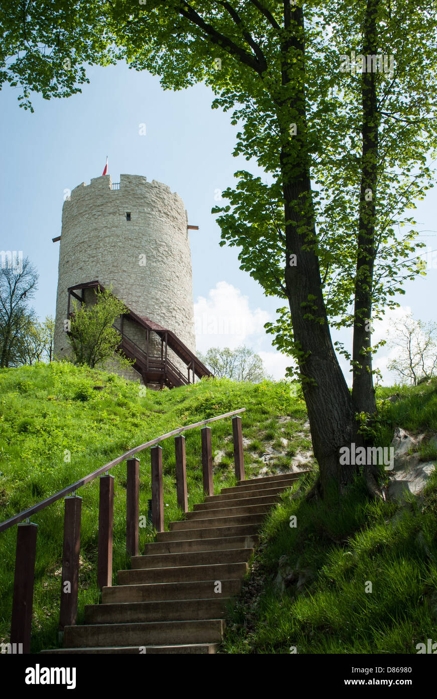 Castle tower in Kazimierz Dolny Stock Photo - Alamy