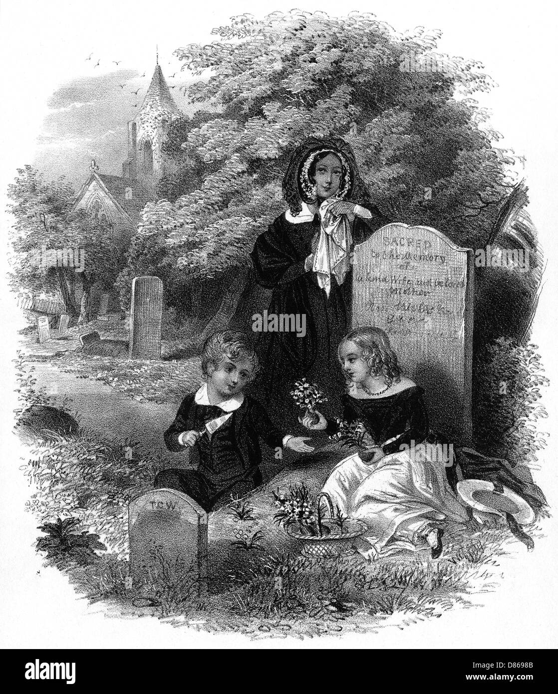 CEMETERY MOTHER'S GRAVE Stock Photo - Alamy