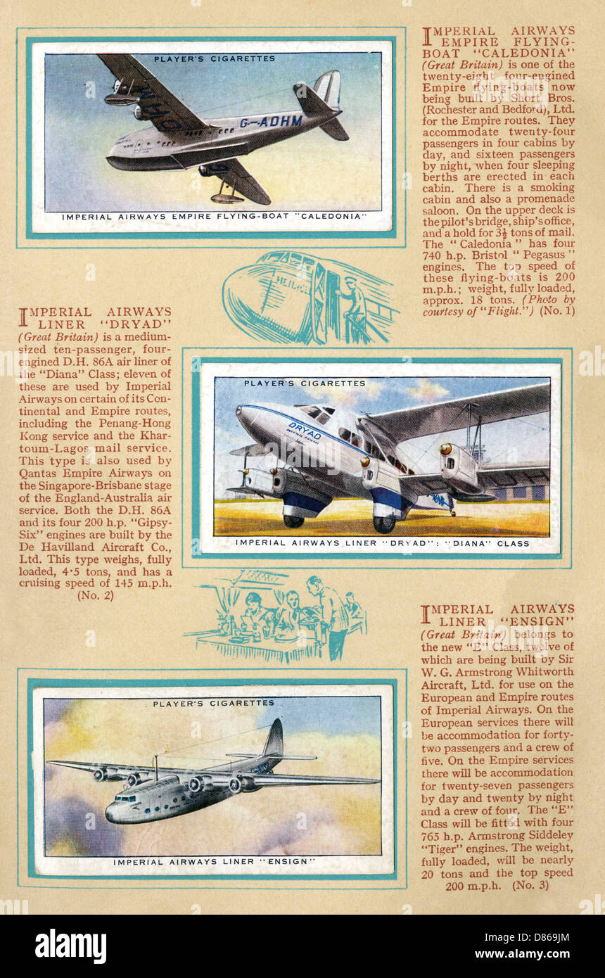 Page from An Album of International Air Liners Stock Photo - Alamy