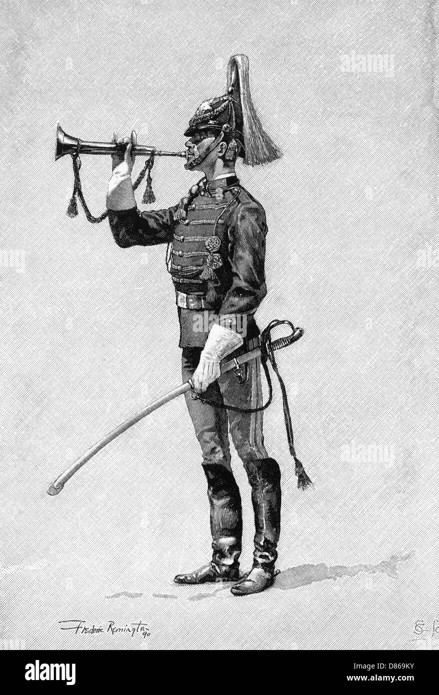 U.S cavalry bugler Stock Photo - Alamy