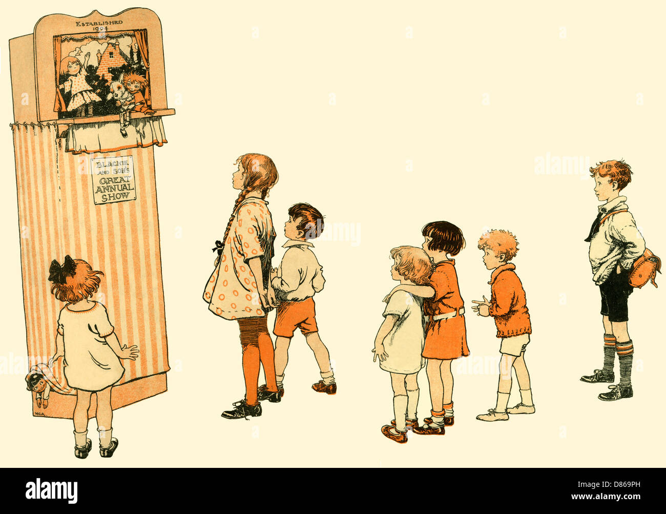 Watching a puppet show Stock Photo - Alamy