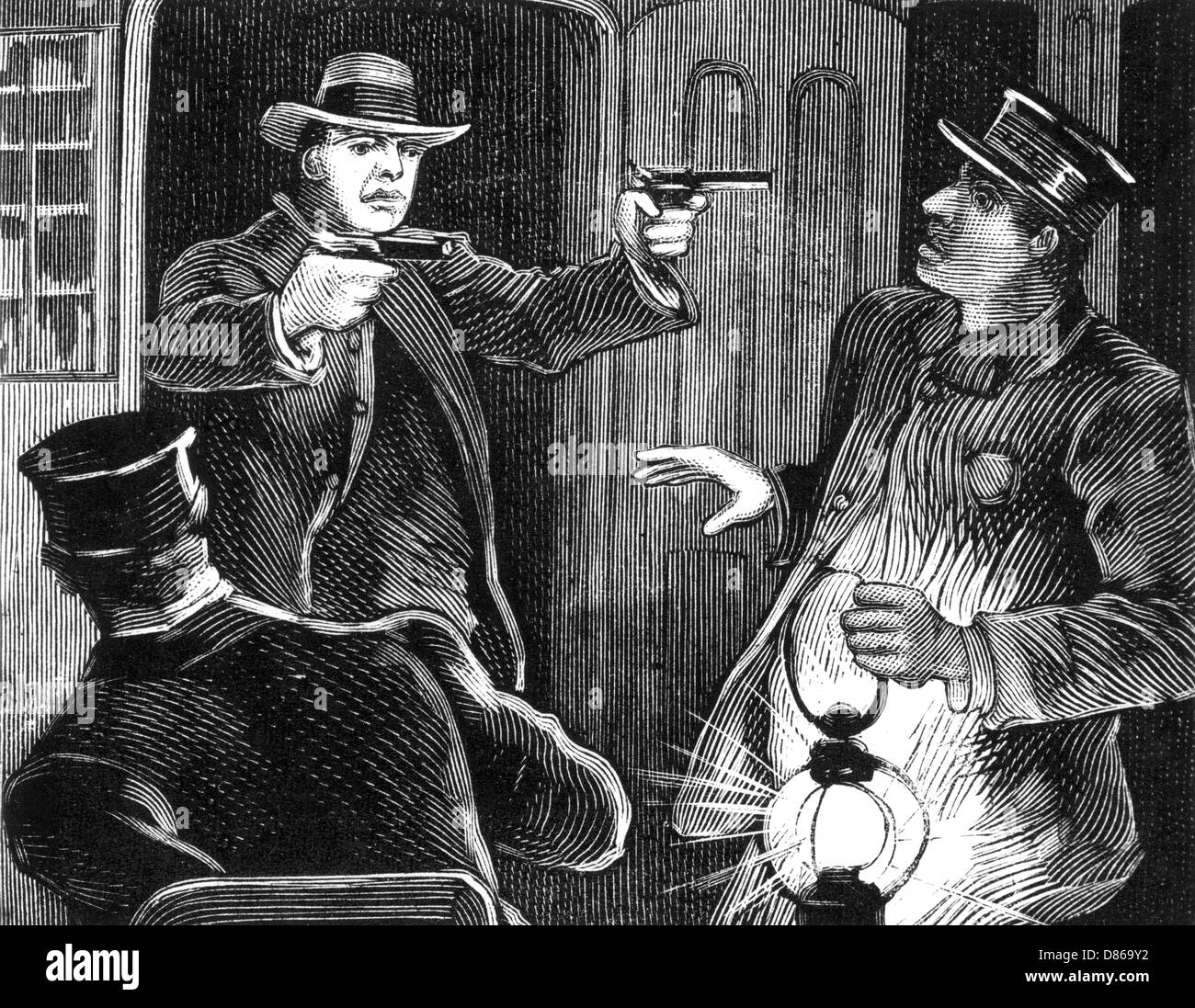 American train robbery Stock Photo - Alamy