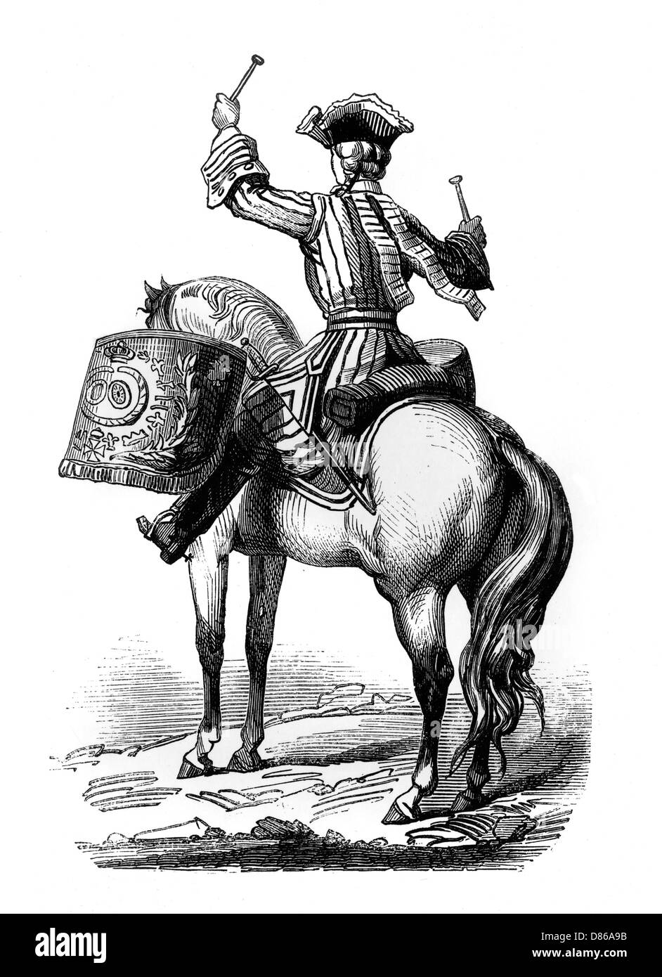 Military music: French drummer, 1724 Stock Photo - Alamy