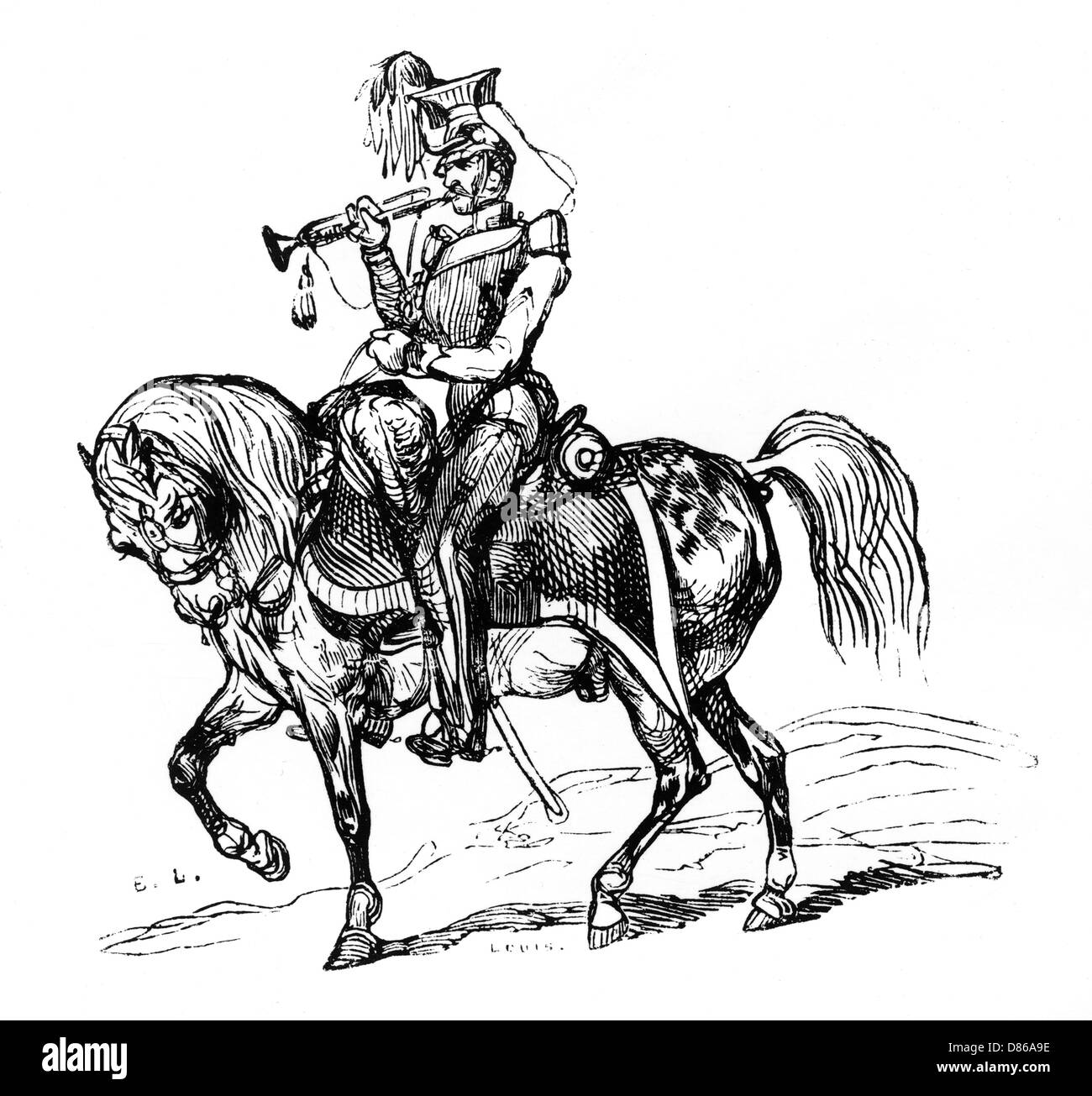 Trumpet horse Cut Out Stock Images & Pictures - Alamy