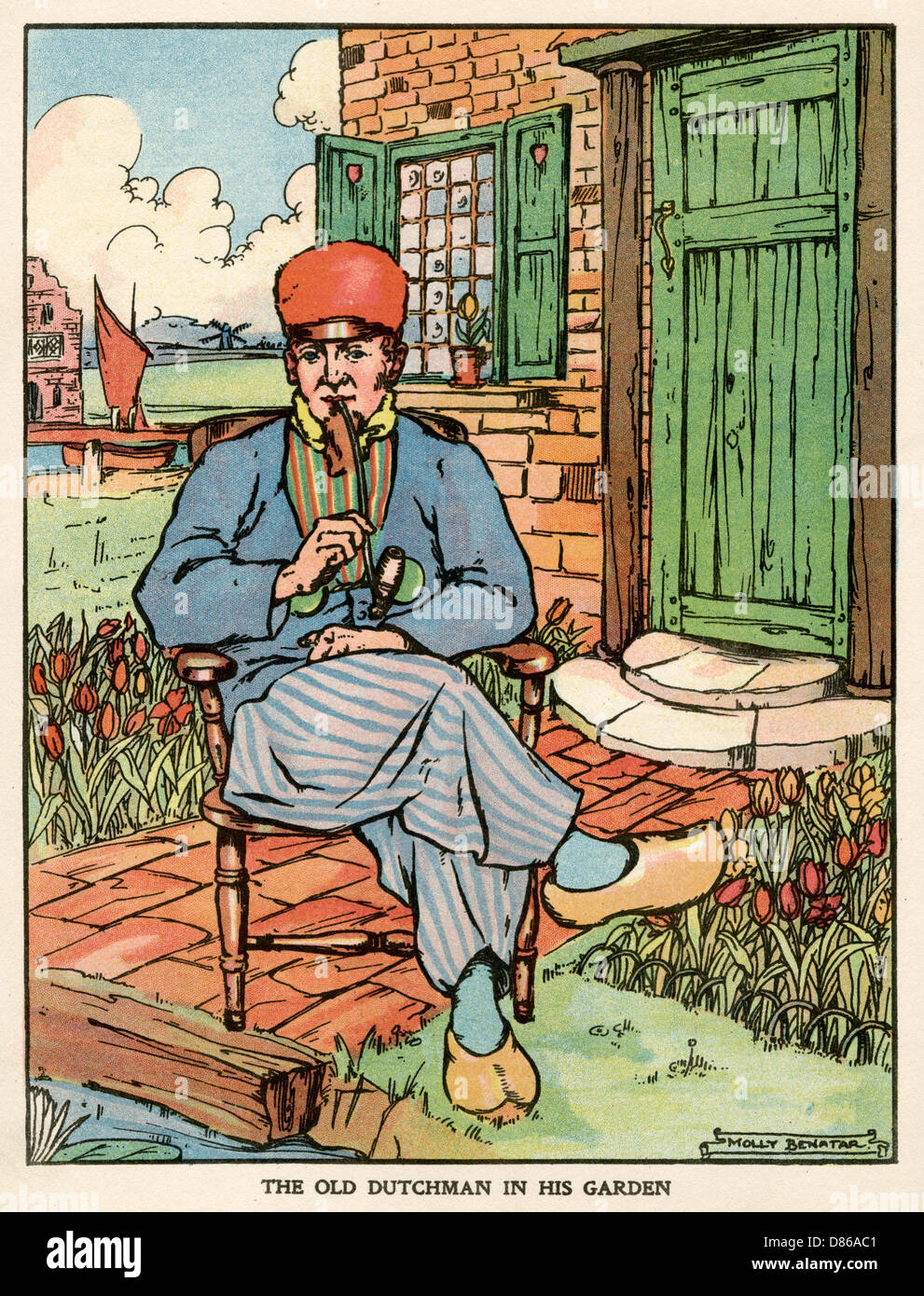 The Old Dutchman in His Garden Stock Photo - Alamy