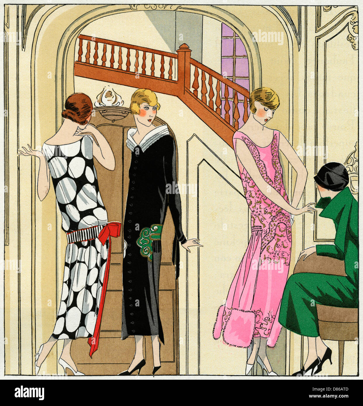 Three ladies in dresses hi-res stock photography and images - Alamy