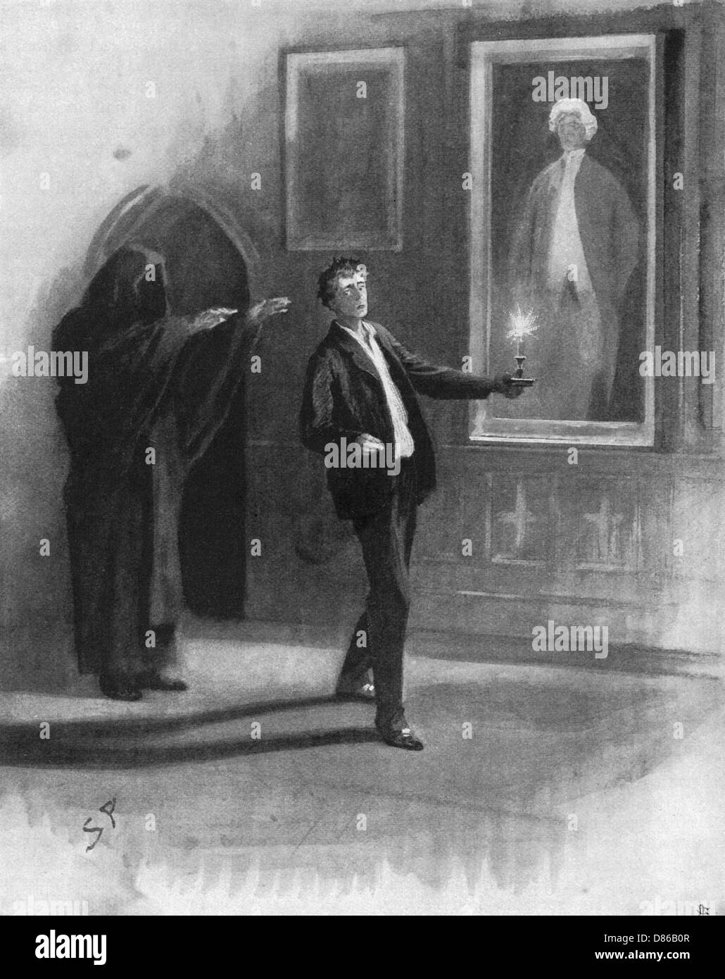 Man and ghost Stock Photo - Alamy