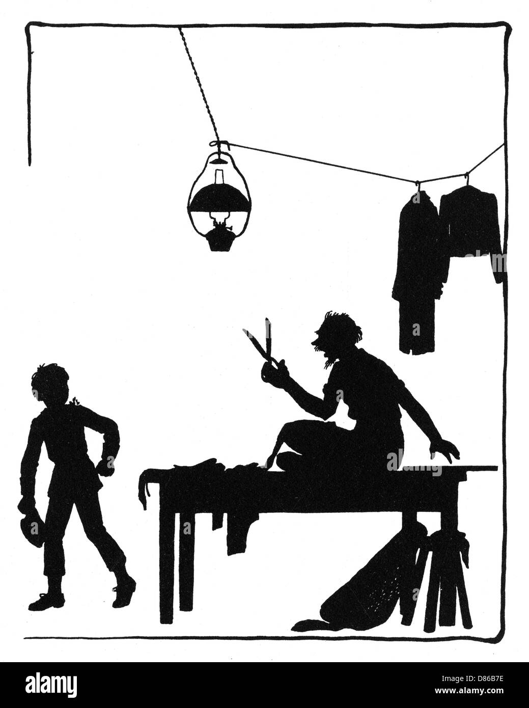 Cutting cloth tailor Cut Out Stock Images & Pictures - Alamy