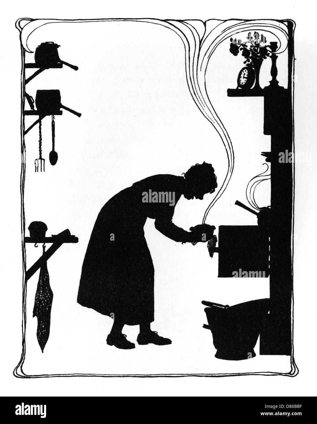 Cooking preparing Black and White Stock Photos & Images - Alamy