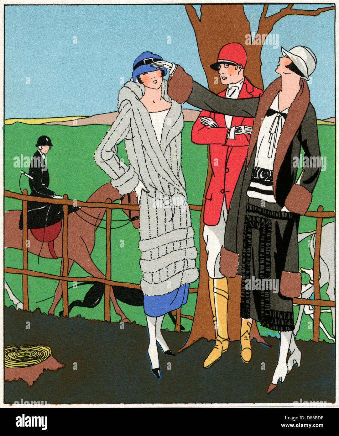 Two autumn outfits by Anna and Philippe et Gaston Stock Photo - Alamy
