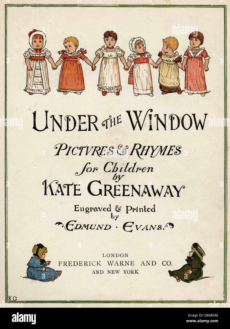 Title page design, Under the Window by Kate Greenaway Stock Photo - Alamy