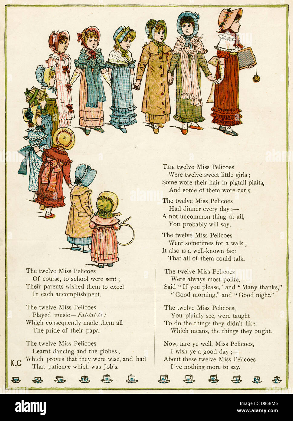 Twelve sisters standing hand in hand Stock Photo - Alamy