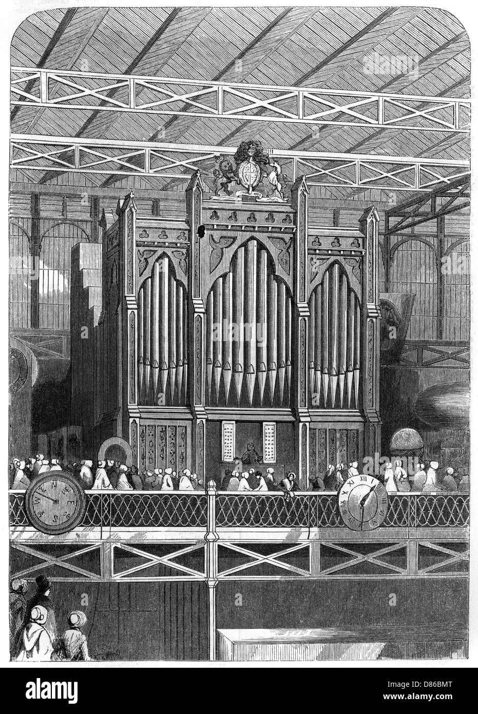 Henry Willis Grand Organ at the Great Exhibition 1851 Stock Photo - Alamy