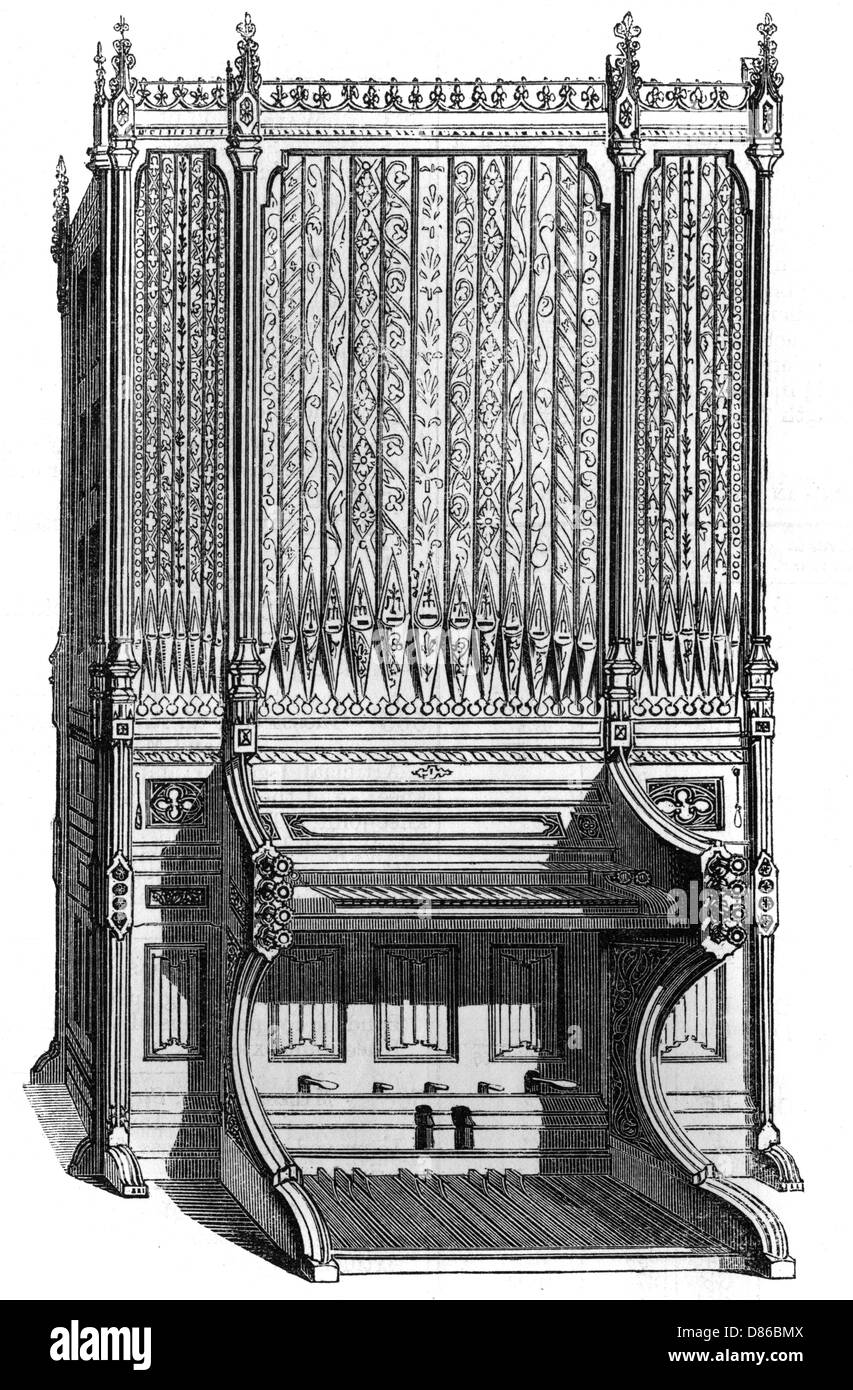 J.W Walker's Organ at the Great Exhibition, 1851 Stock Photo - Alamy
