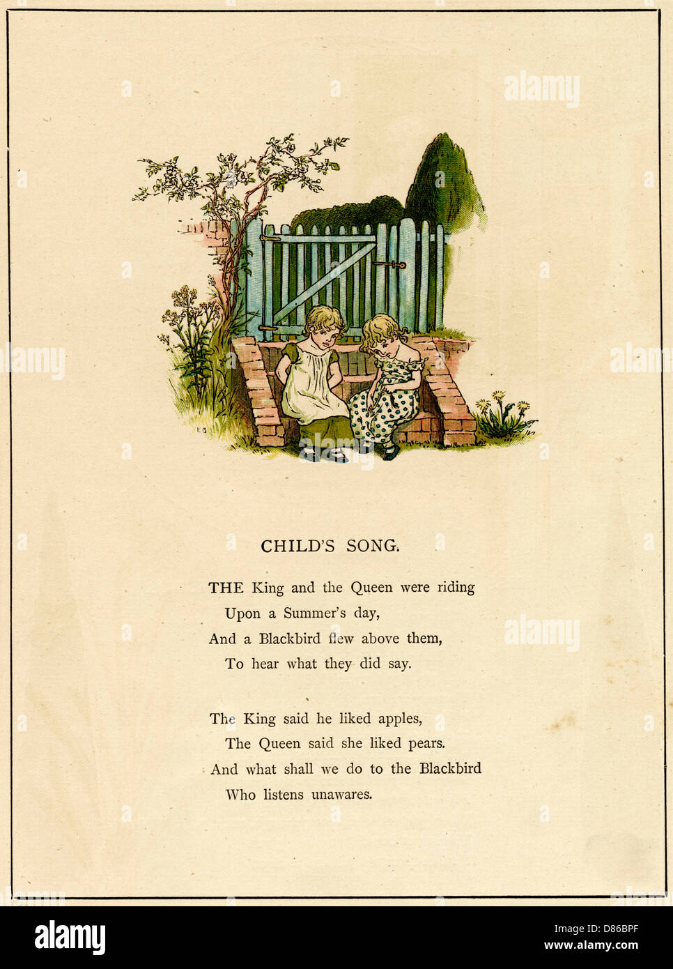 Illustration, Child's Song Stock Photo - Alamy