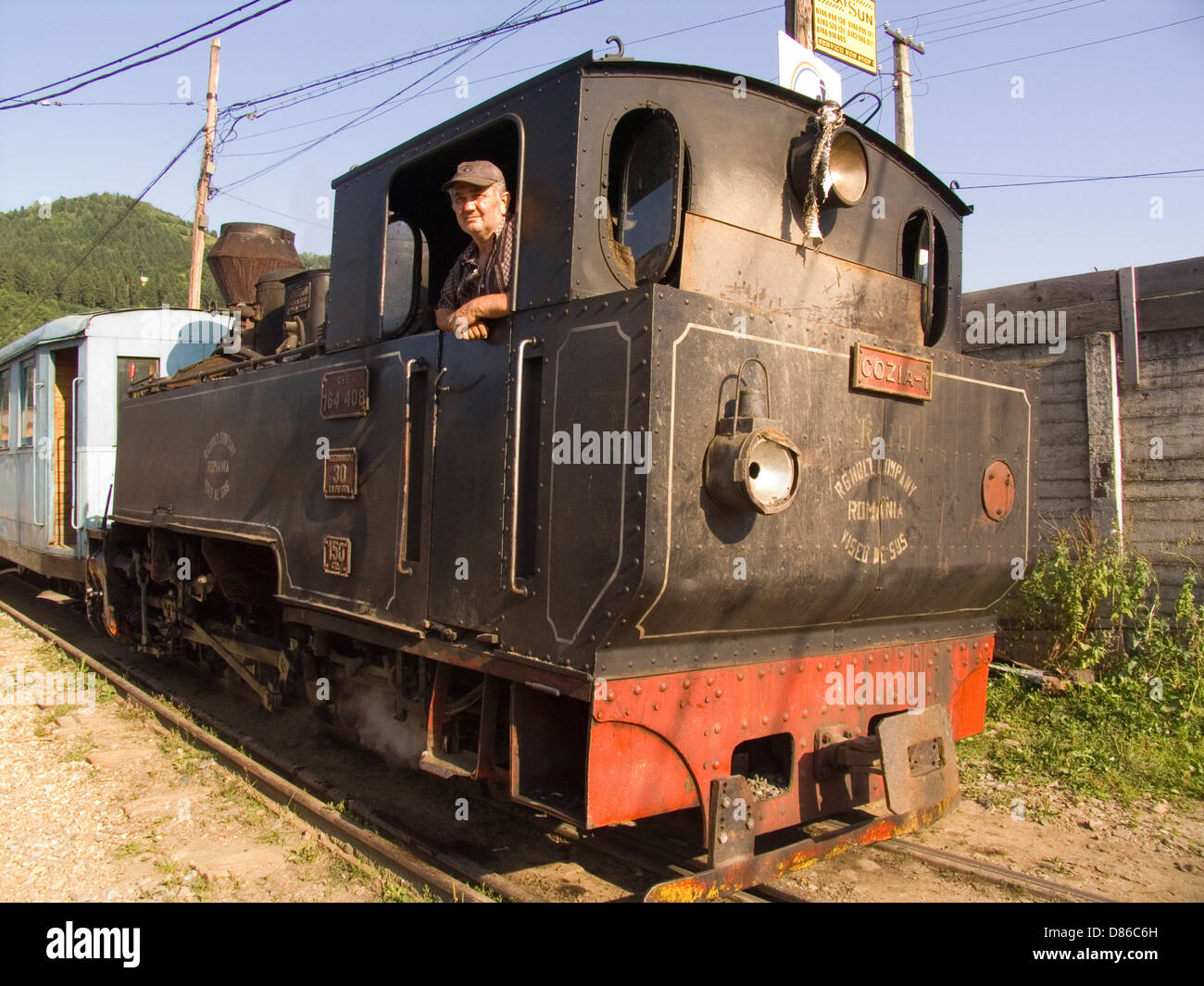 europe, romania, maramures, viseu de sus, steam-engine Stock Photo - Alamy