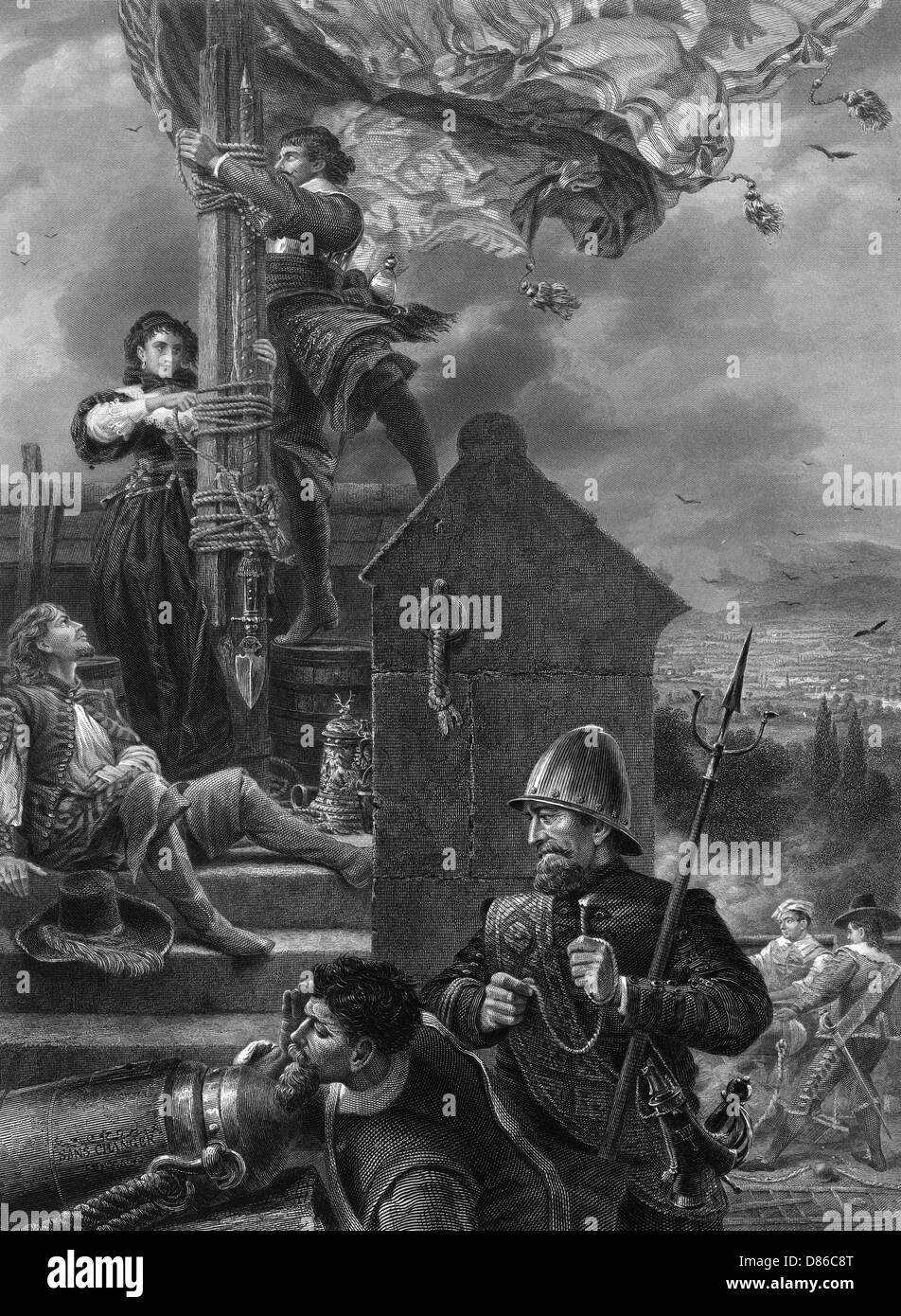 First English Civil War: Siege of Lathom House, 1644 Stock Photo - Alamy