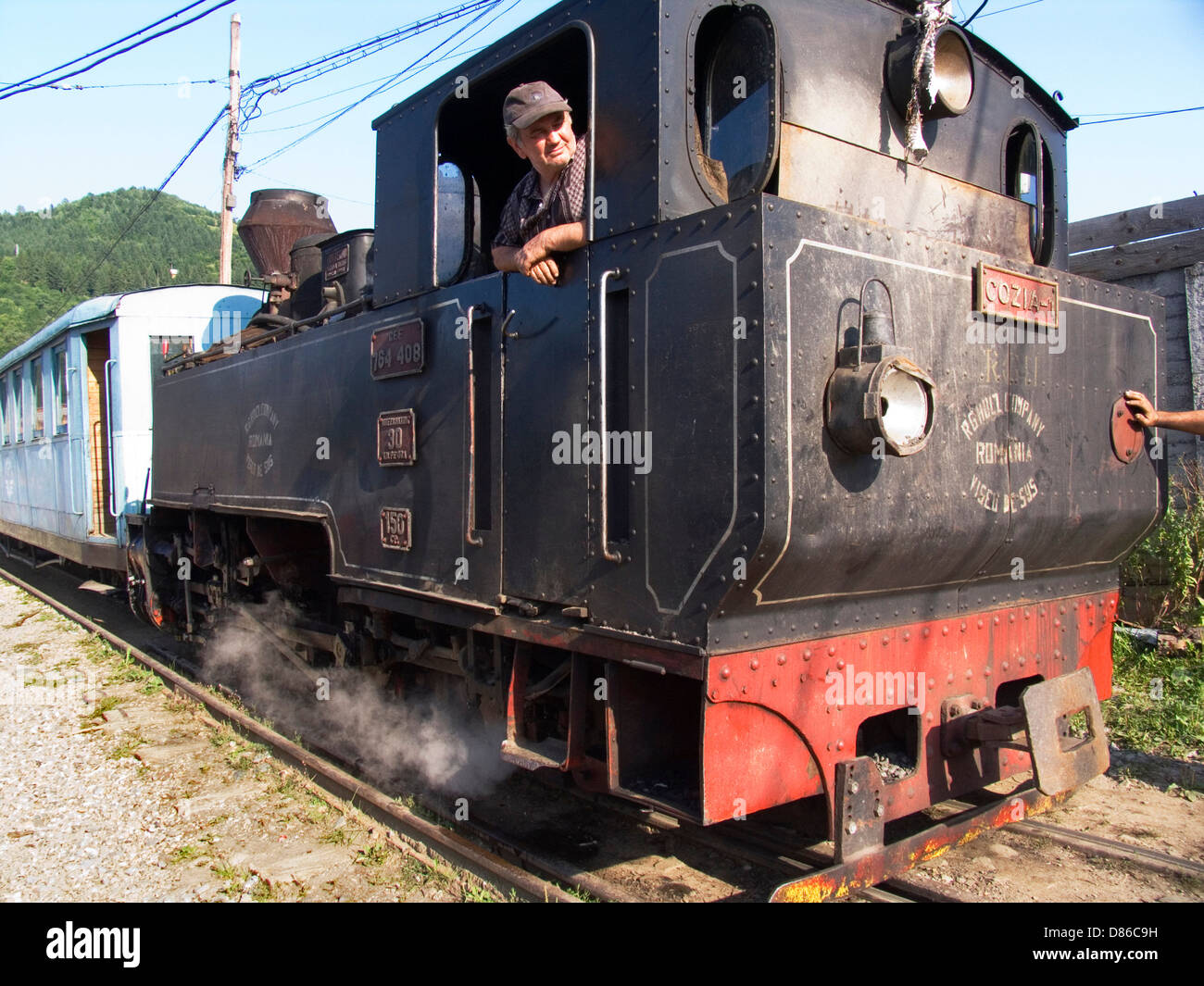 europe, romania, maramures, viseu de sus, steam-engine Stock Photo - Alamy