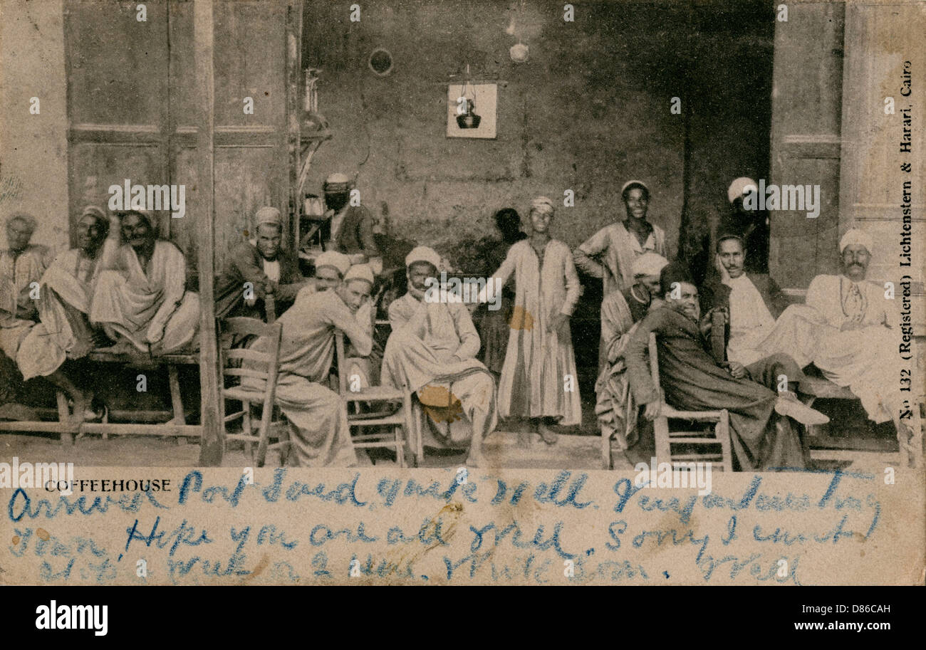 Men At A Coffee House Cairo Egypt Stock Photo - Alamy
