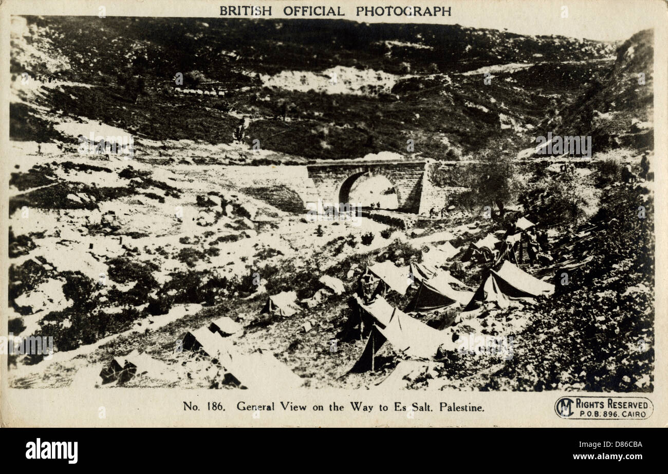 General view on way to Es Salt, Palestine, WW1 Stock Photo - Alamy