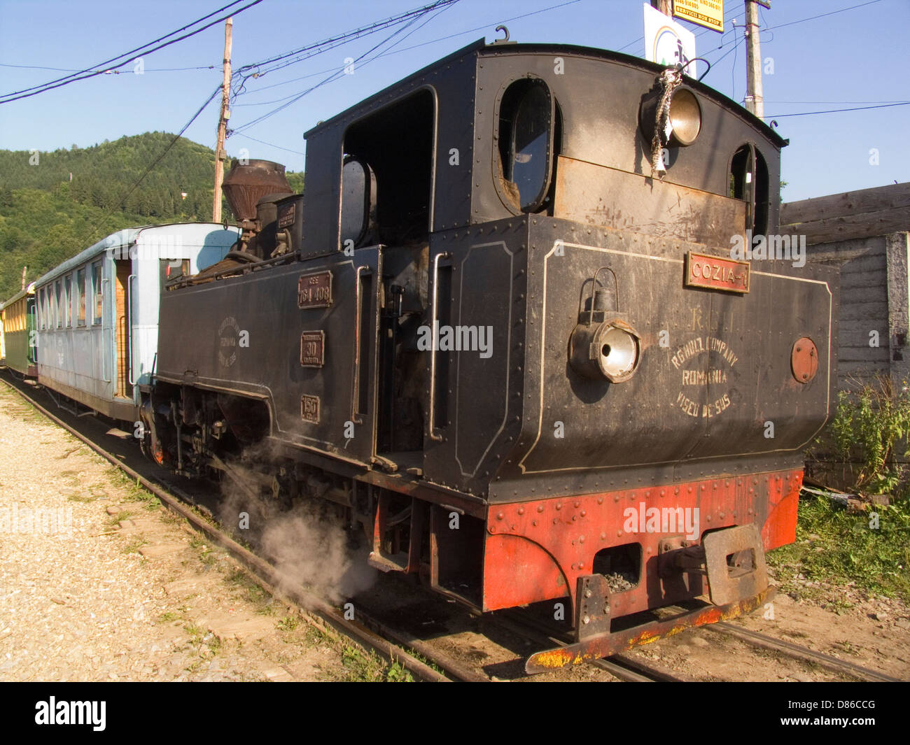 europe, romania, maramures, viseu de sus, steam-engine Stock Photo - Alamy