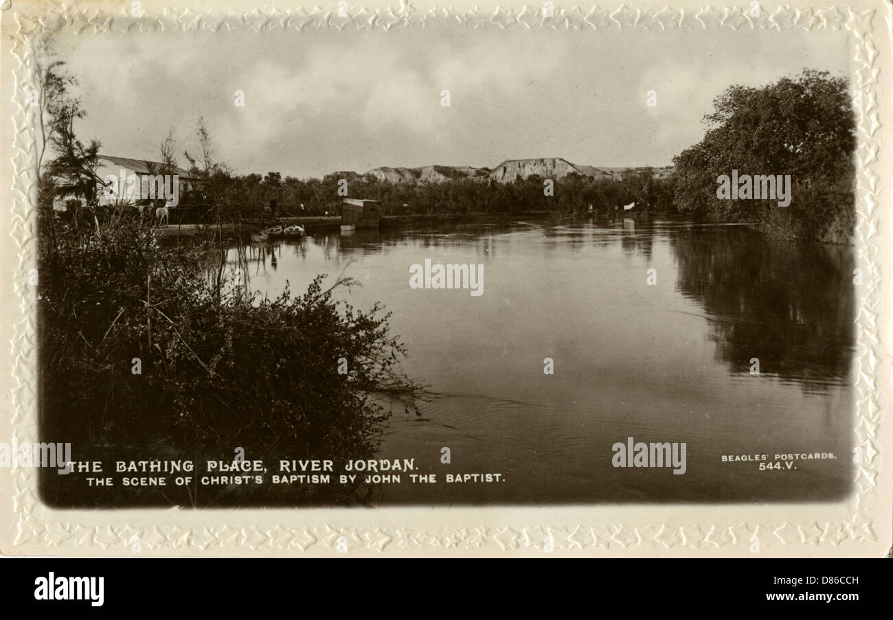 Scene on the River Jordan, Palestine Stock Photo - Alamy