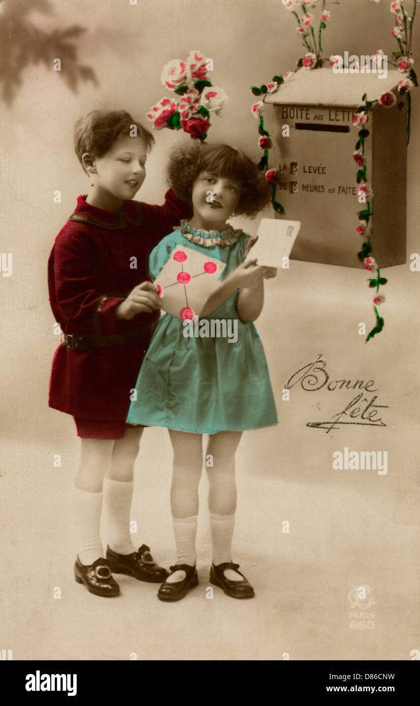 Boy post box letter hi-res stock photography and images - Alamy