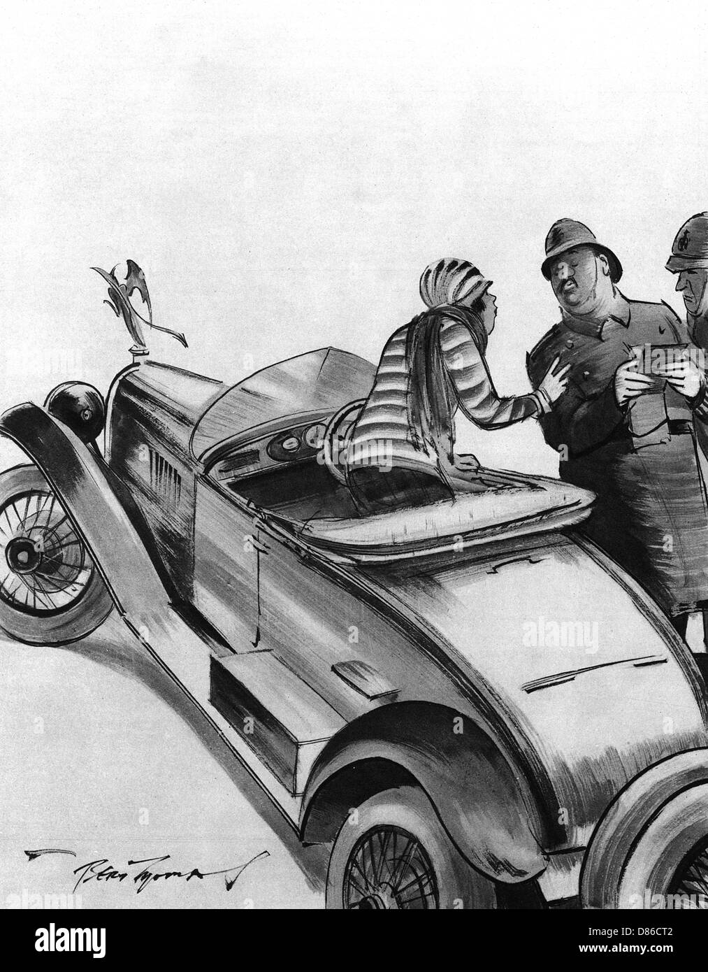 Pulled over for speeding Stock Photo - Alamy